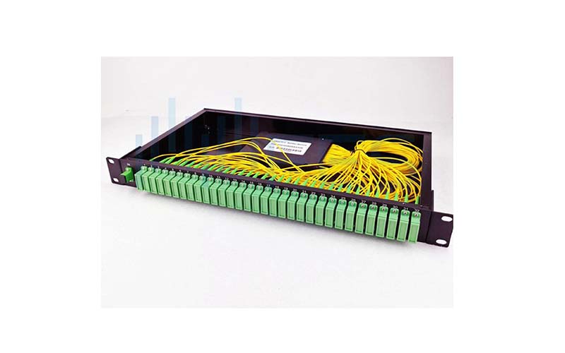 SC/APC 1×64 Fiber Optic PLC Splitter 1U Rack